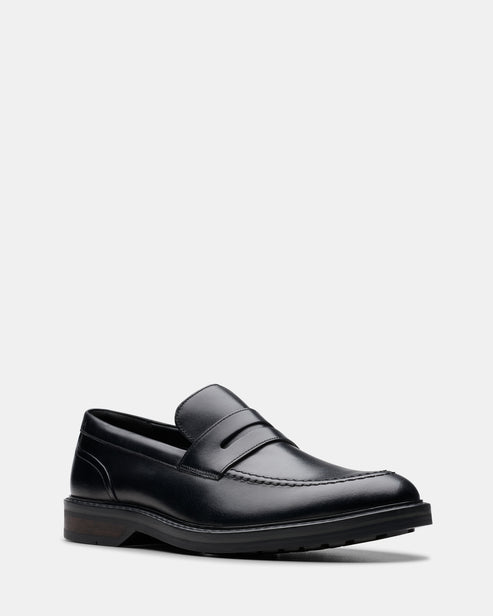 Aldwin Step Black Leather – Clarks