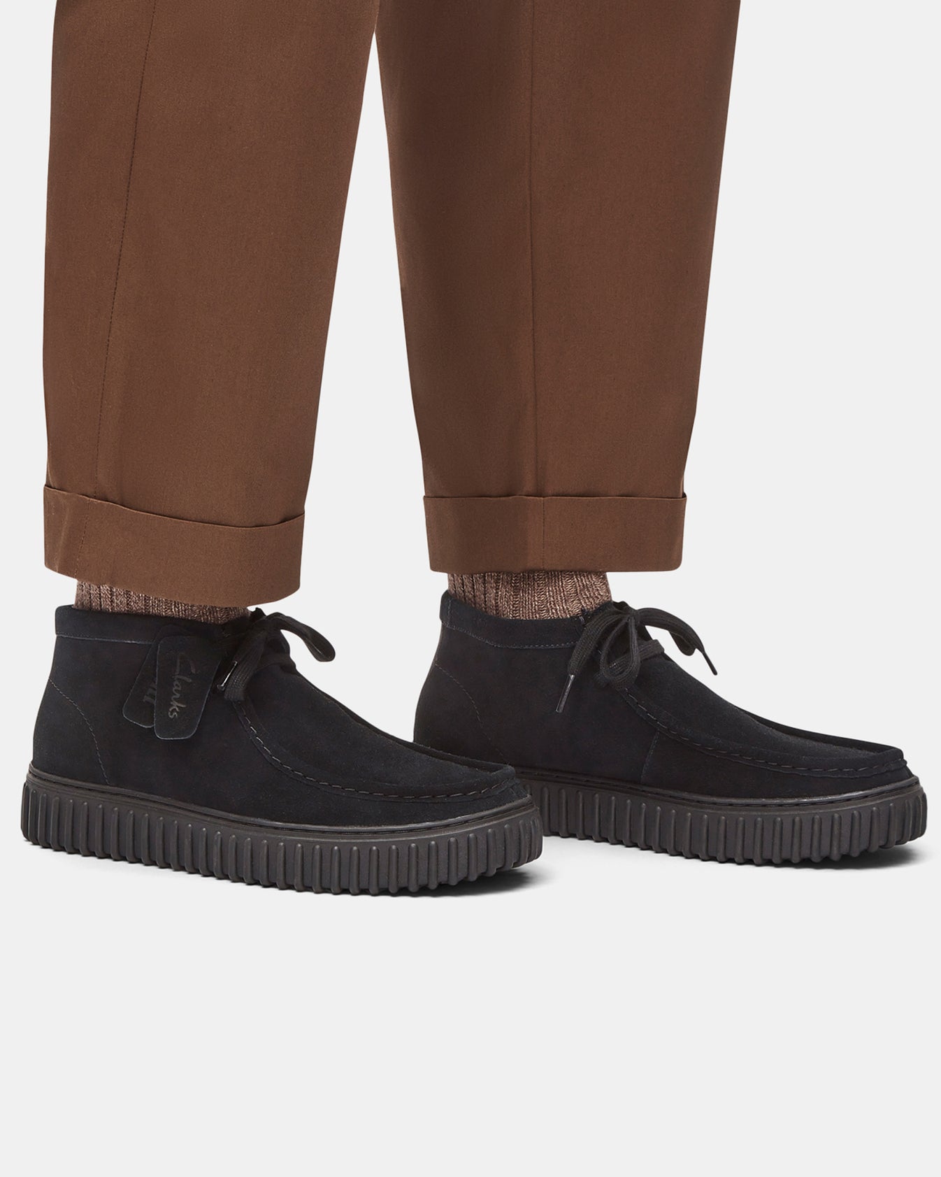 Torhill Hi Black Suede – Clarks