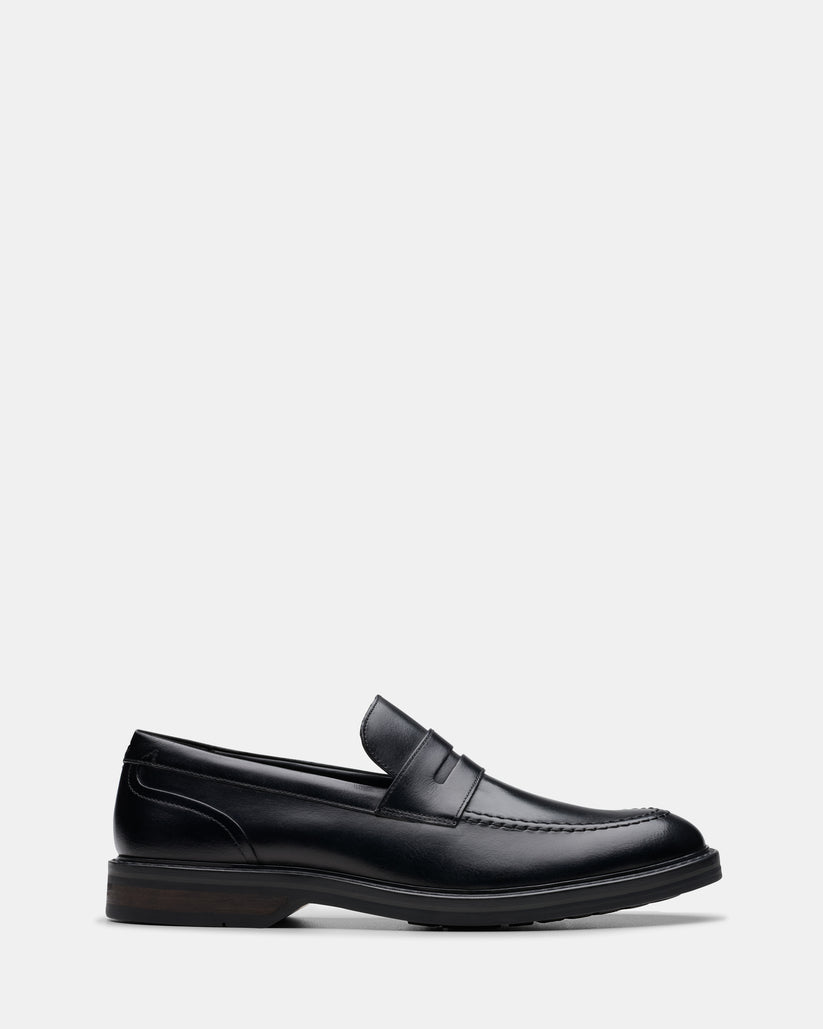 Aldwin Step Black Leather – Clarks