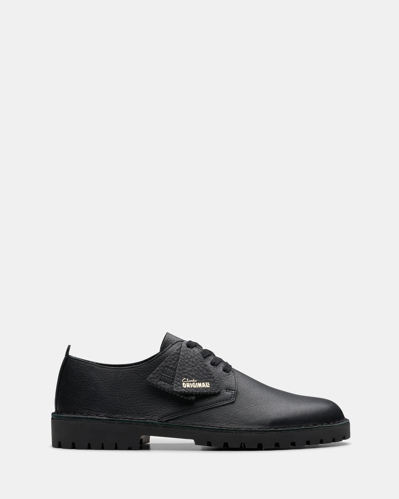 Desert Rock Lo Black Leather – Clarks