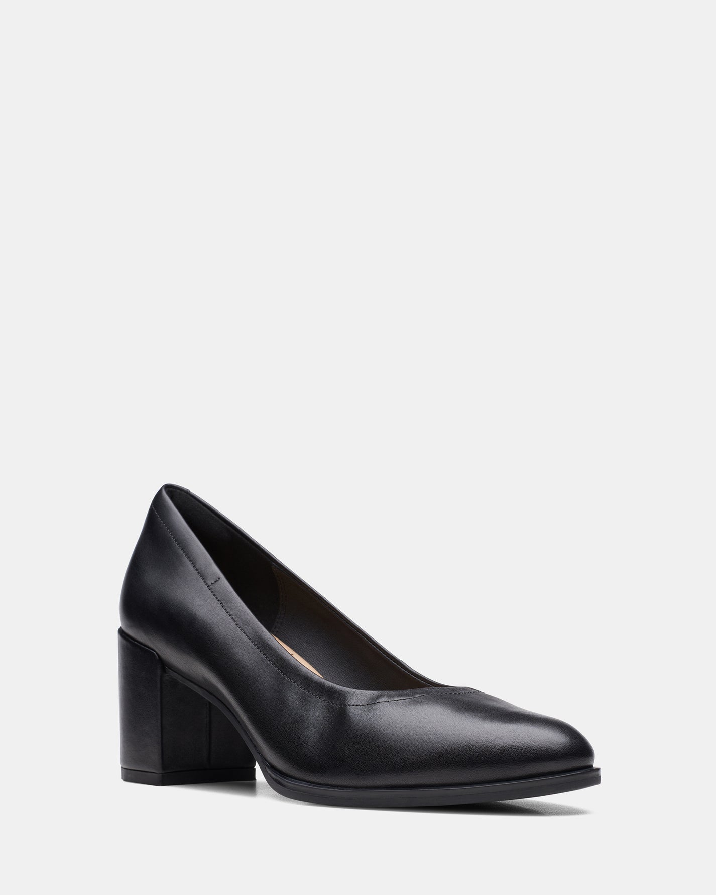 Freva55 Court Black Leather – Clarks