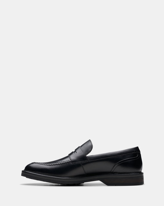 Aldwin Step Black Leather – Clarks