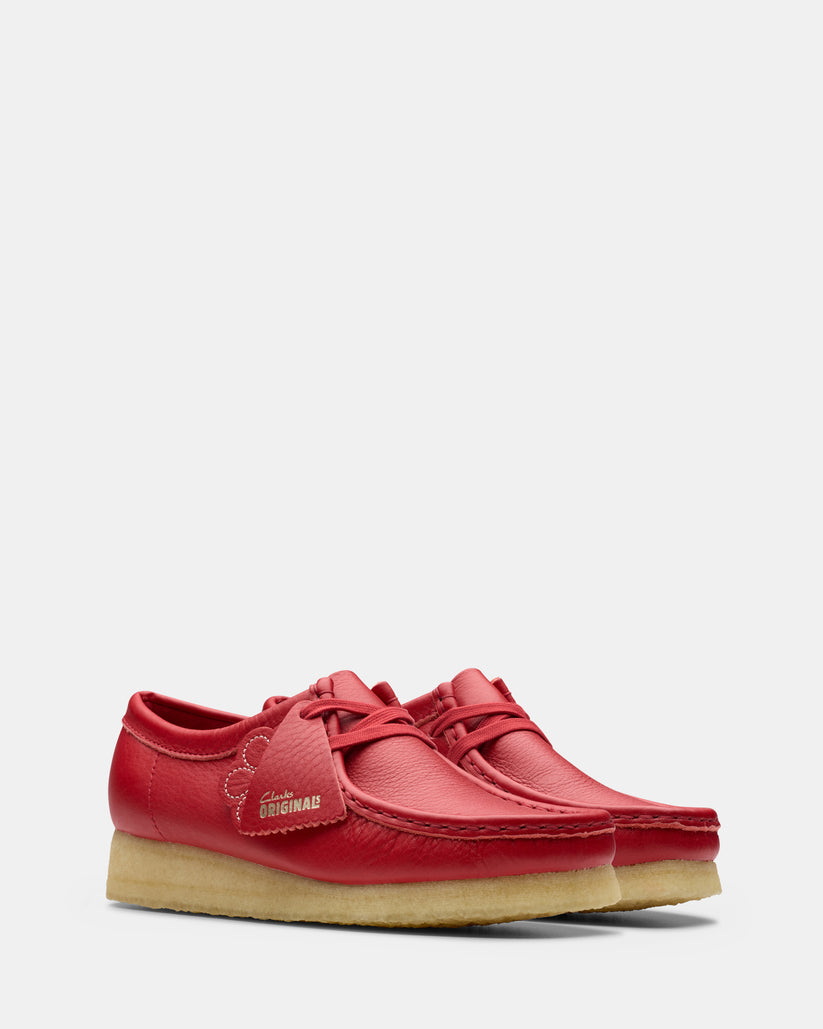 Wallabee. (w) Red Leather – Clarks