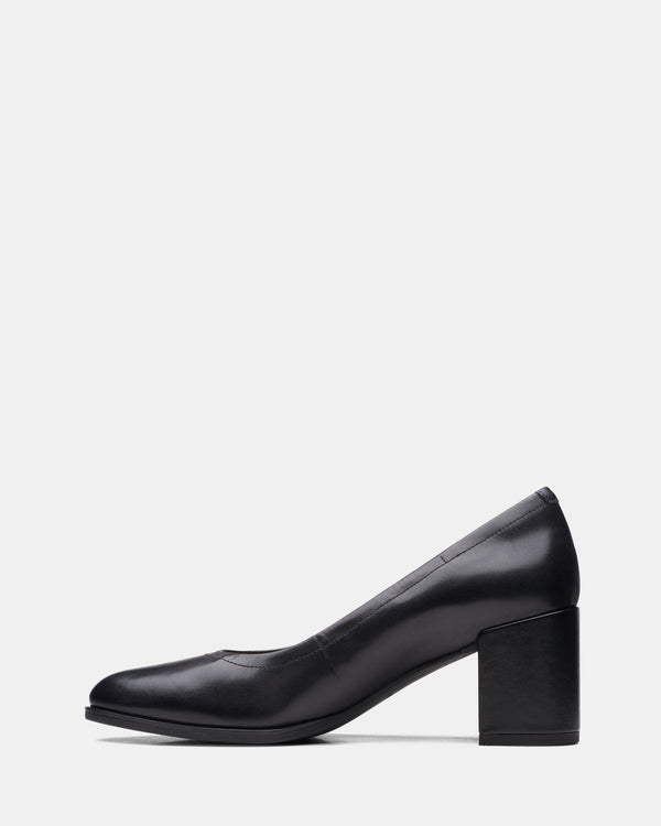 Freva55 Court Black Leather – Clarks