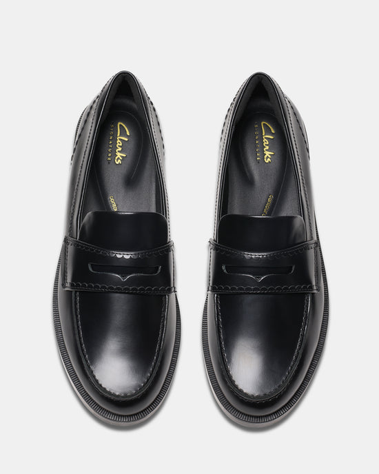 Straven Edge Black Leather – Clarks