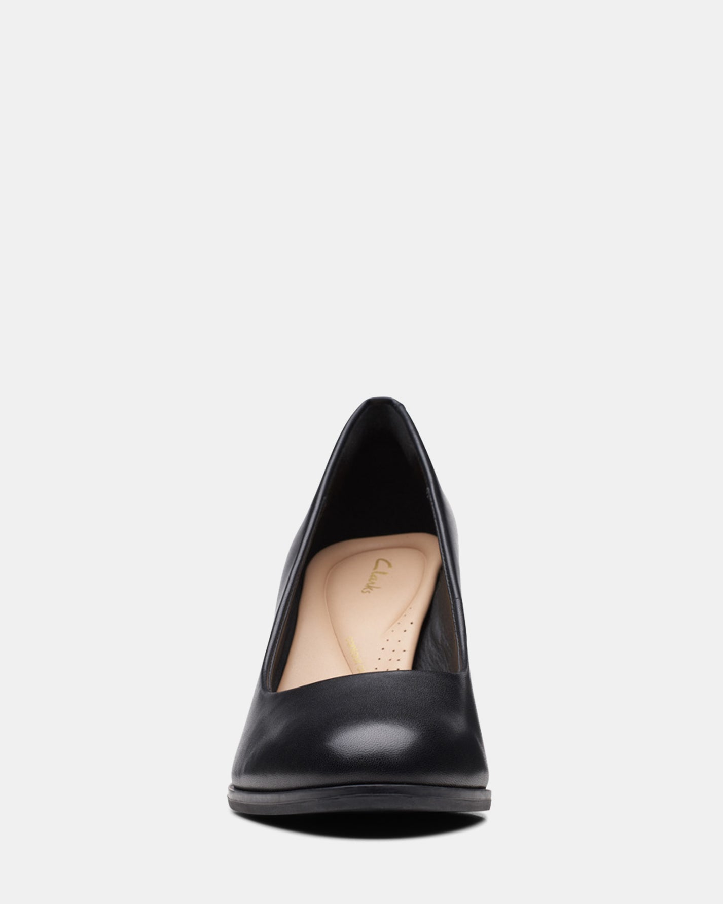 Freva85 Court Black Leather – Clarks