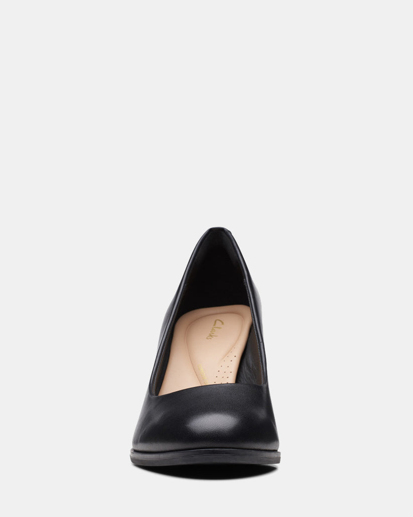 Freva85 Court Black Leather – Clarks